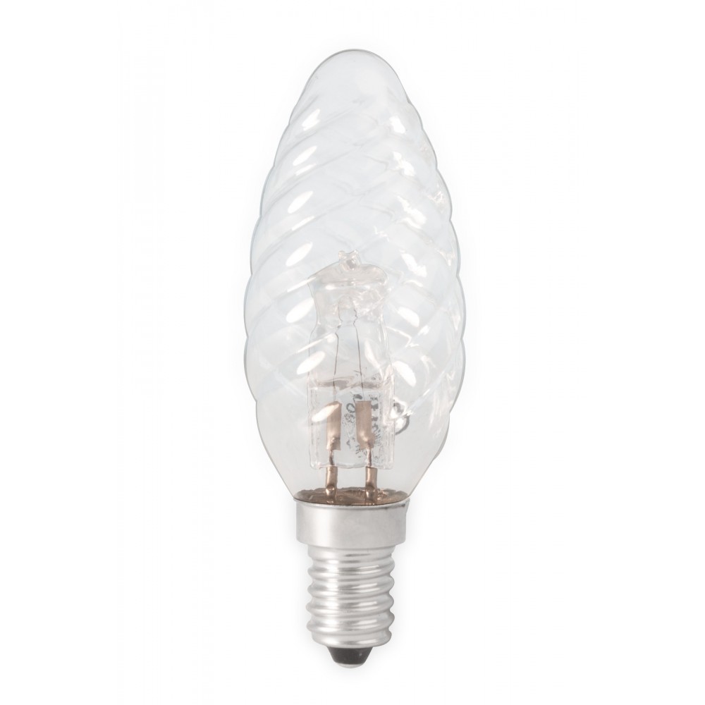 Calex E14 28W(37W) Halogen Twist Candle Lamp 230V BW35 krystal clea... Calex E14 28W(37W) Halogen Twist Candle Lamp 230V BW35 krystal clea...